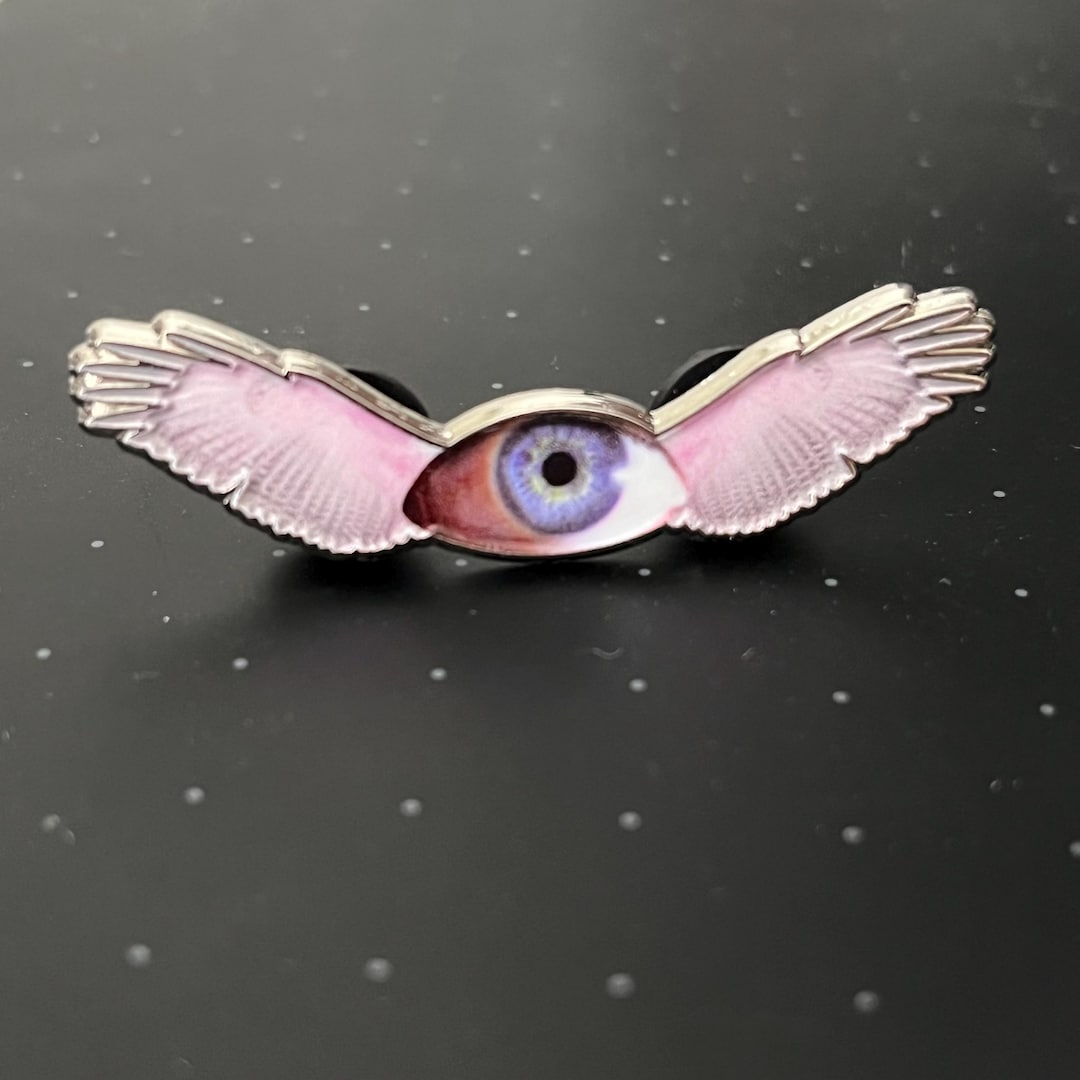Weirdcore Angel Eyeball Enamel Pin 2" - Etsy