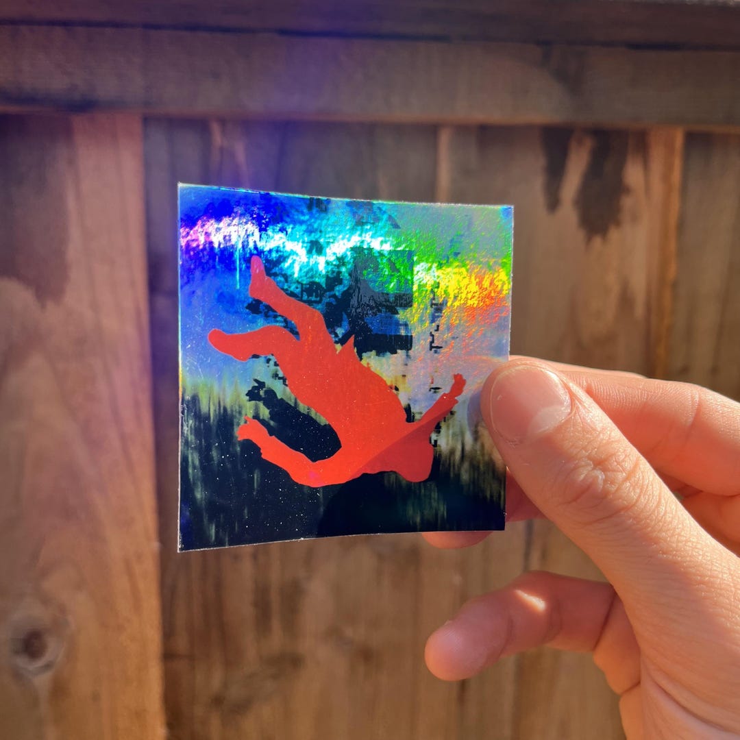 Holographic Weirdcore Falling Sticker 2.5" - Etsy