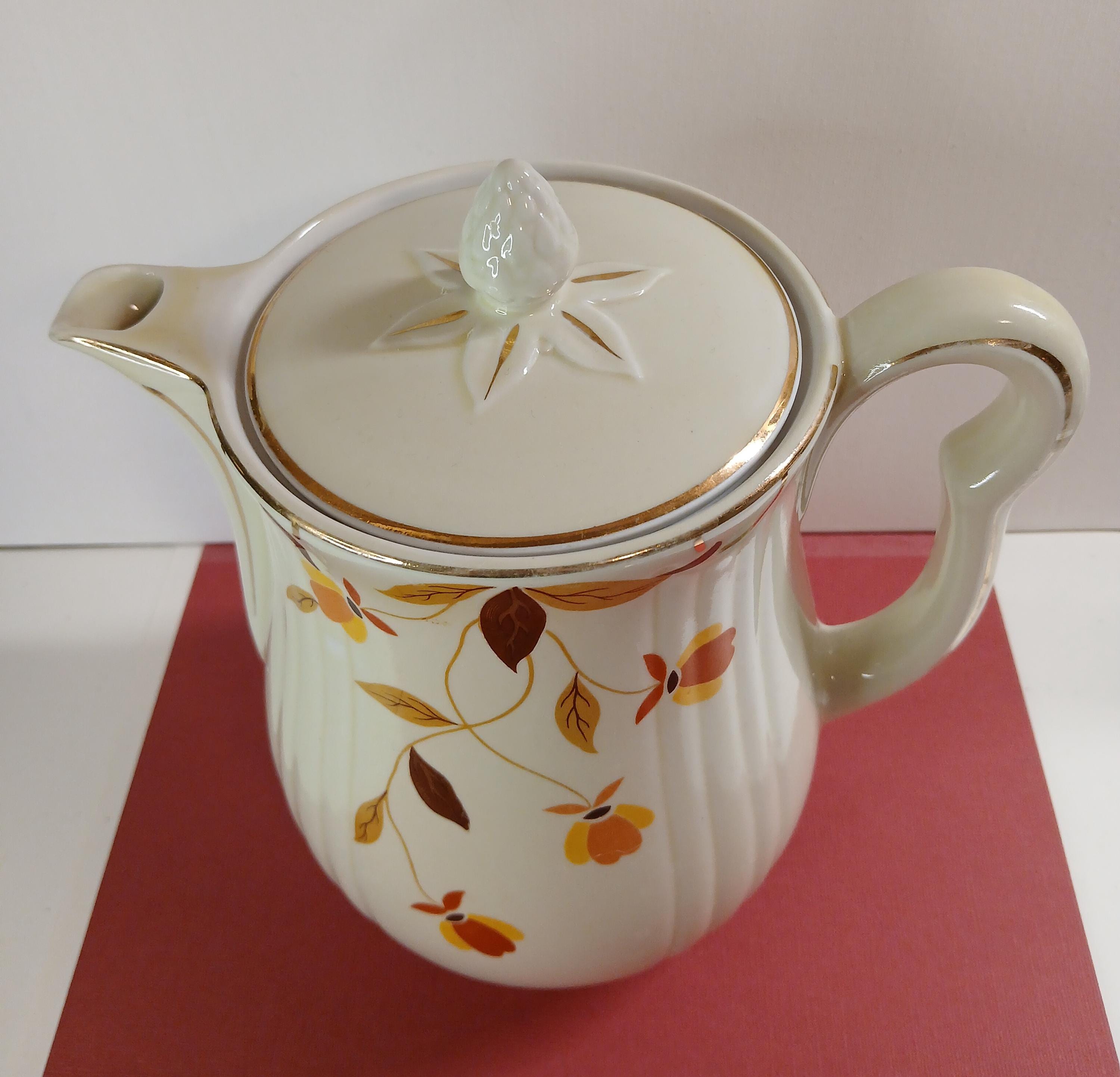 Vintage 1950s, Hall China Jewel Tea Autumn Leaf Coffee Pot, 9 Cup, 9 1/ ...