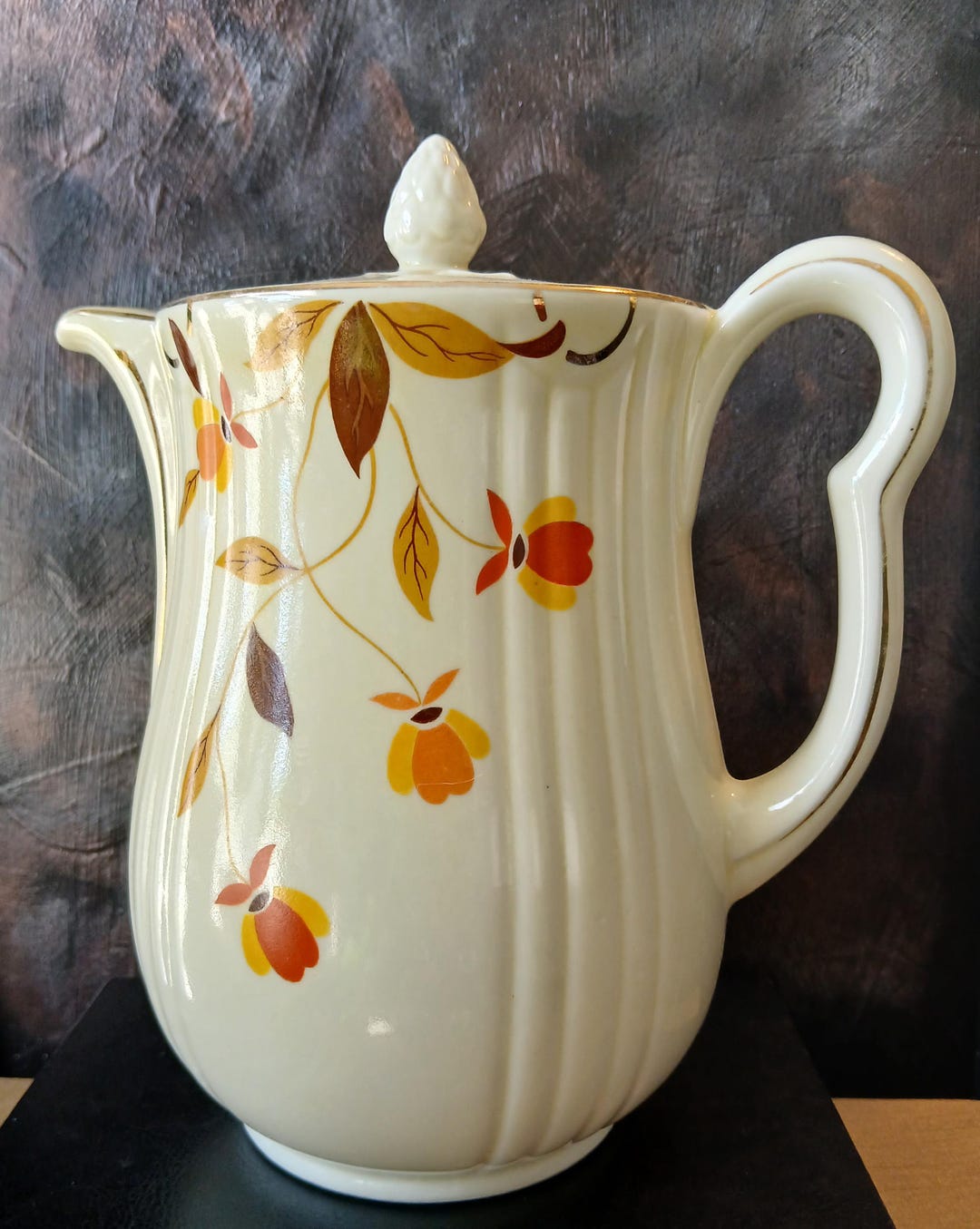 Vintage 1950s, Hall China Jewel Tea Autumn Leaf Coffee Pot, 9 Cup, 9 1/ ...