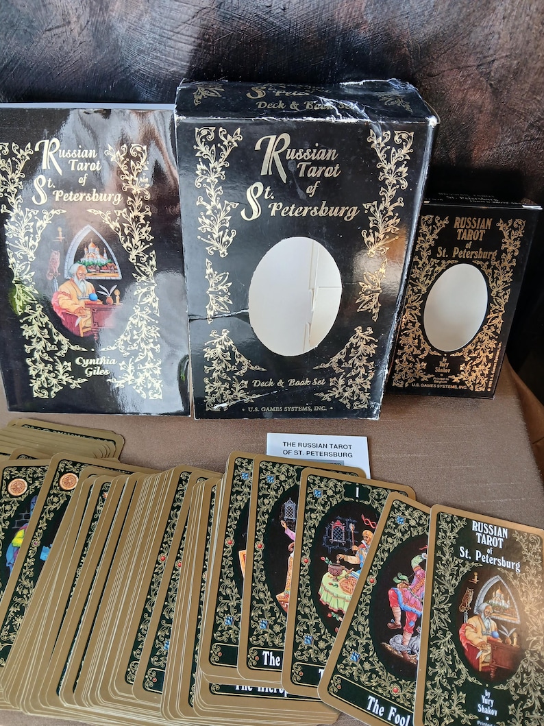 Rare Vintage Russian Tarot of St Petersburg Deck & Book Set, by Yury ...
