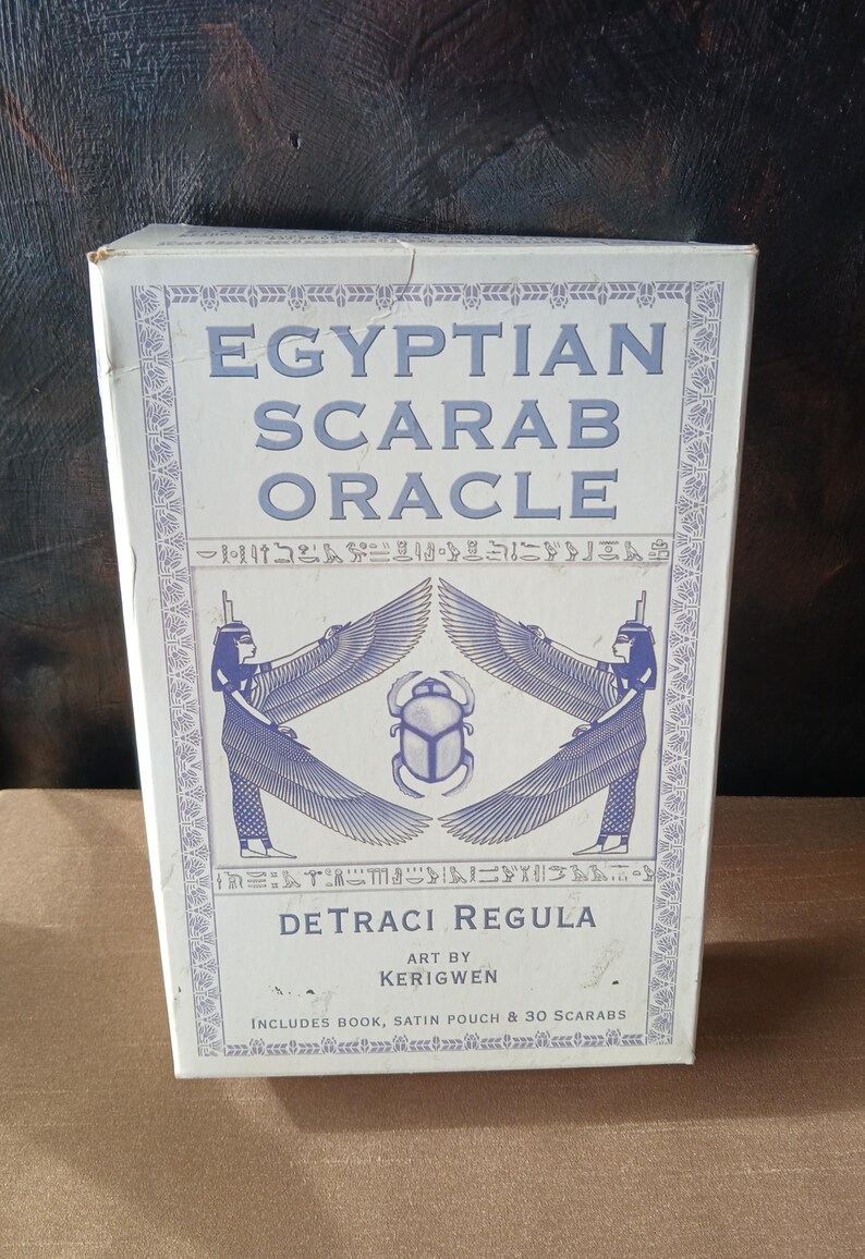Vintage 2001, Egyptian Scarab Oracle, by Detraci Regula, Book and 30 ...