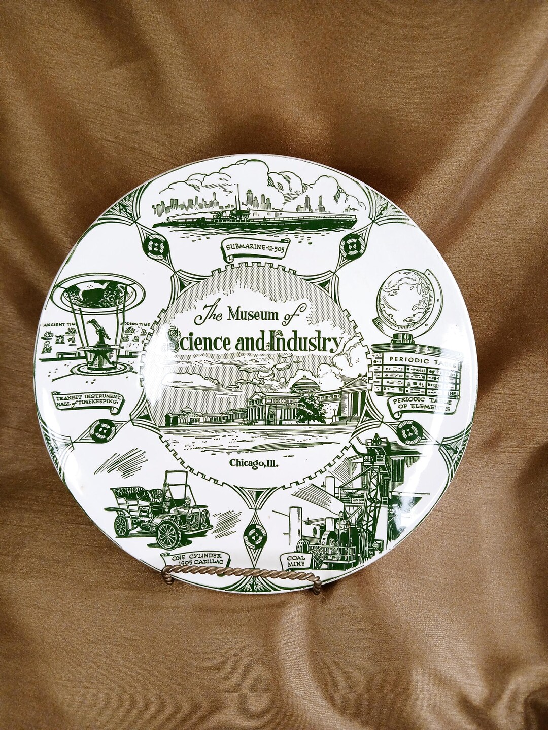 Vintage 1954 Plate "the Museum of Science and Industry in Chicago, Ill ...