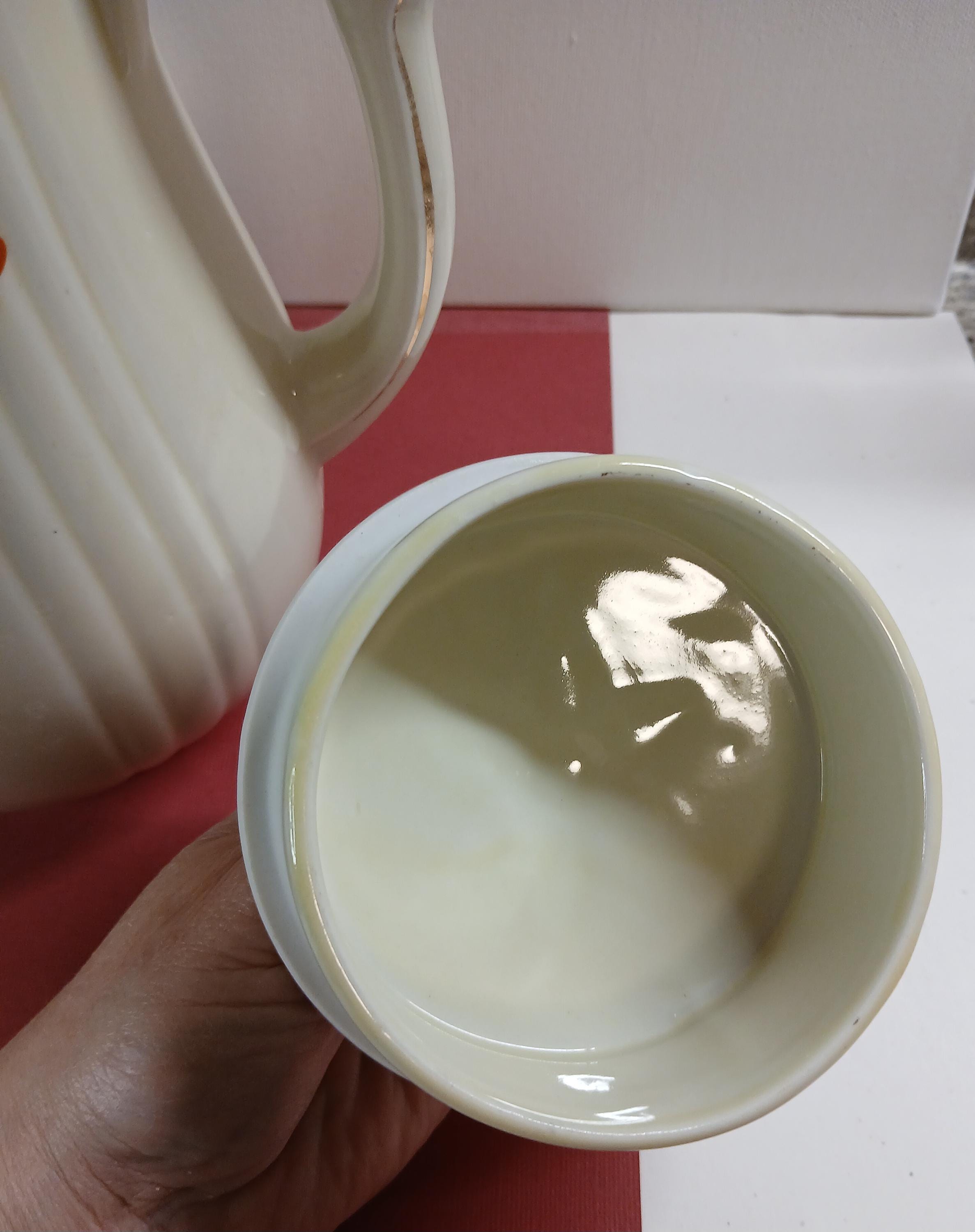 Vintage 1950s, Hall China Jewel Tea Autumn Leaf Coffee Pot, 9 Cup, 9 1/ ...