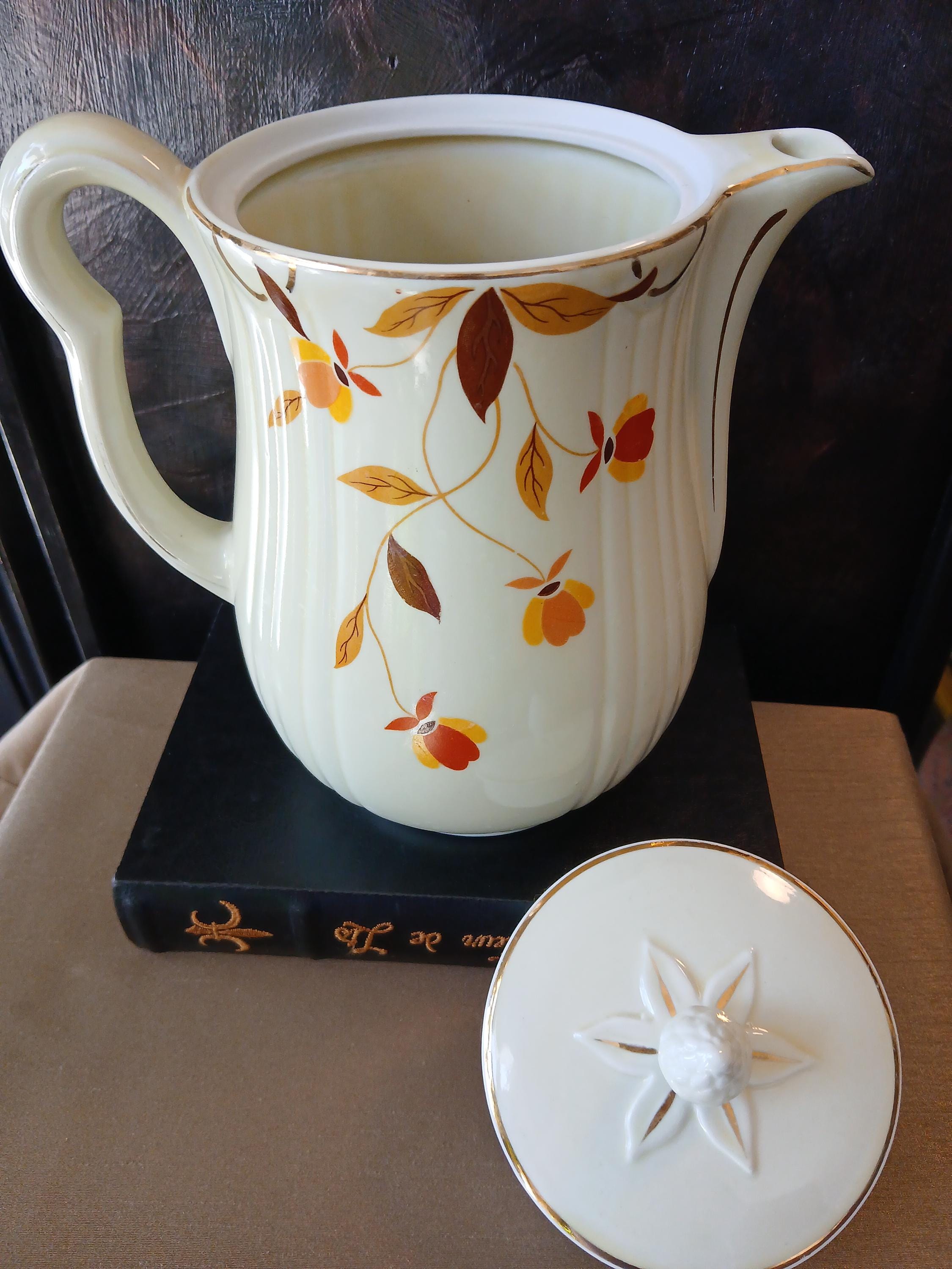 Vintage 1950s, Hall China Jewel Tea Autumn Leaf Coffee Pot, 9 Cup, 9 1/ ...