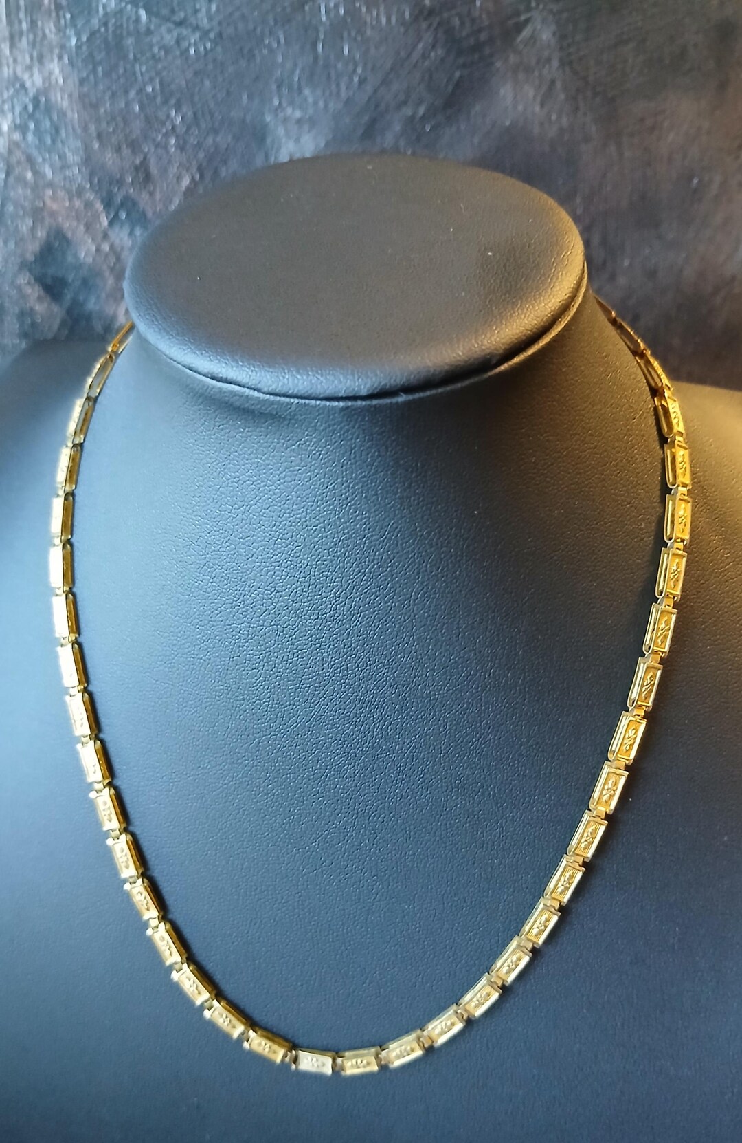 Antique Victorian Brass Gold-plated Book Link Chain 16 3/8 Inch ...