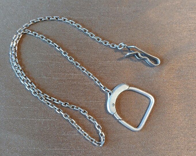 Vintage Men's Swank Sterling Silver Pocket Watch Chain With Belt Clip ...
