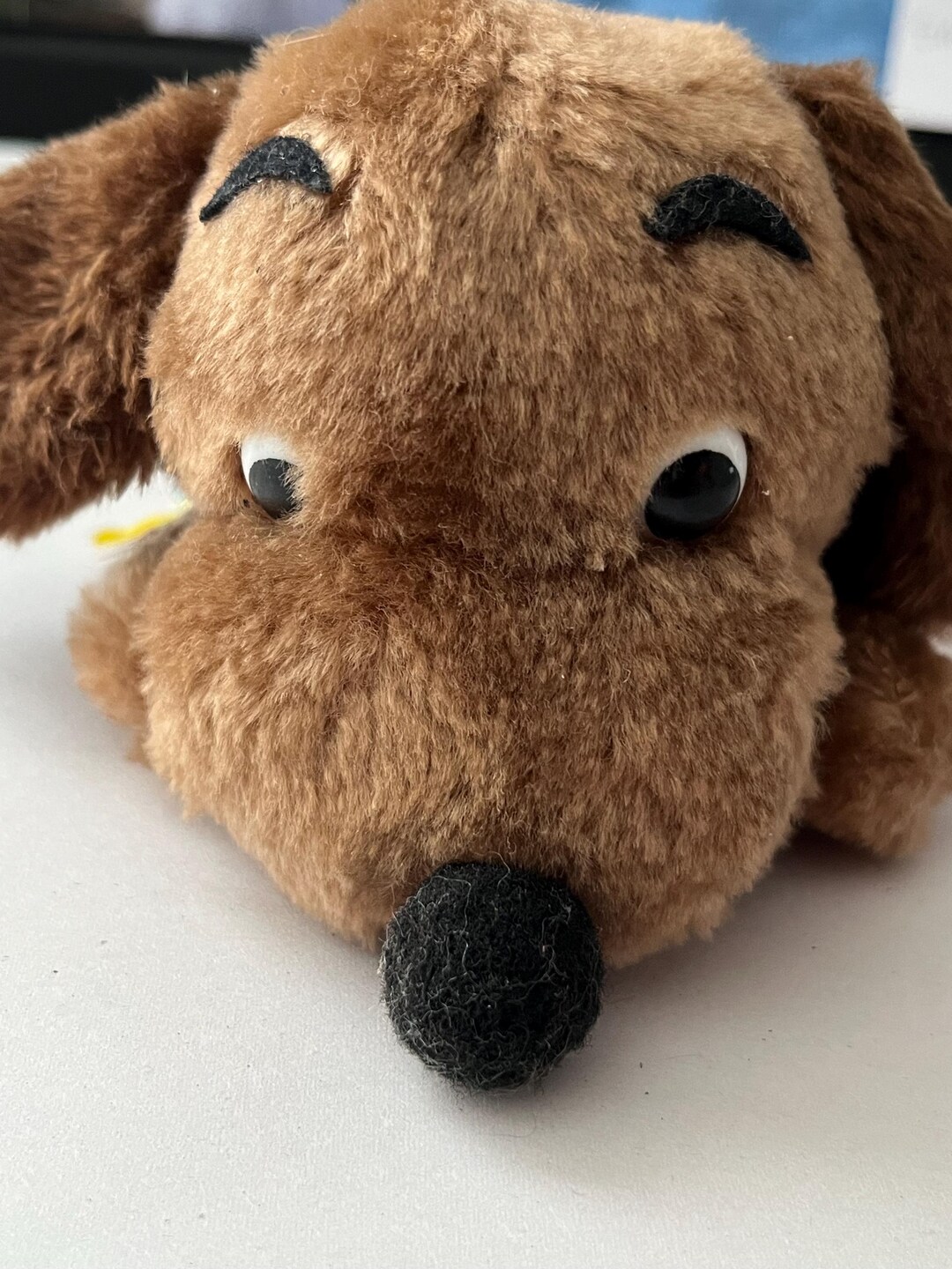 Dakin Vintage Brown Mini Drooper Dog Bean Bag Ground Nut Shells Plush ...