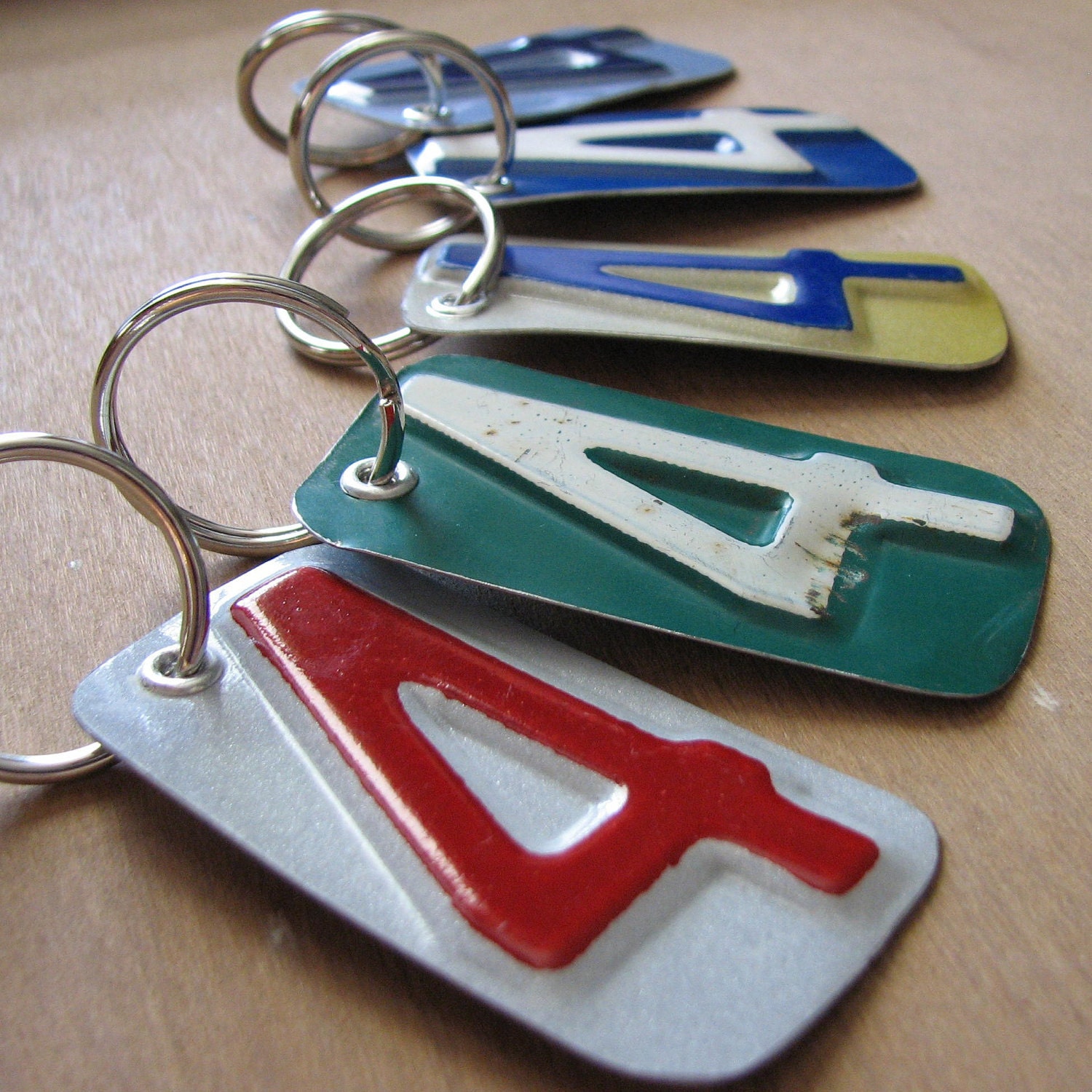 Number Four License Tag Keychain - Etsy