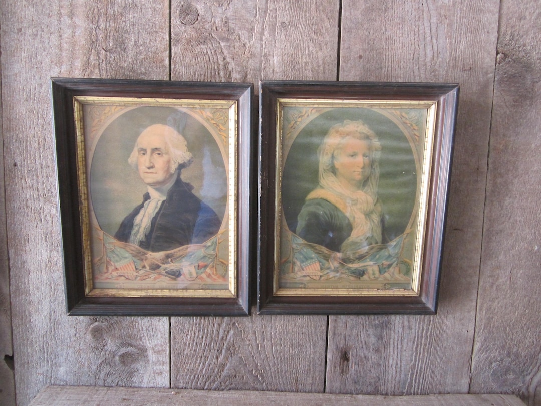 Original George & Martha Washington Framed Prints - Item No. 1001 - Etsy