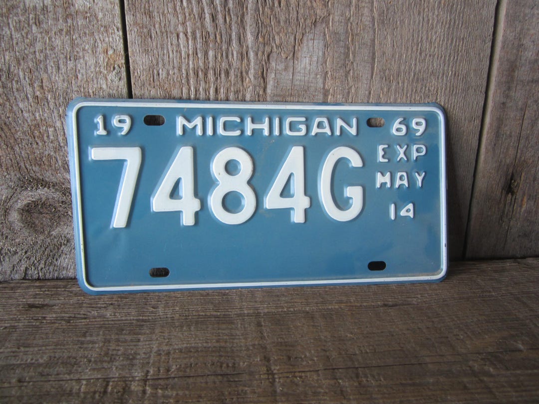 1969 Michigan License Plate - Item No. 970 - Etsy