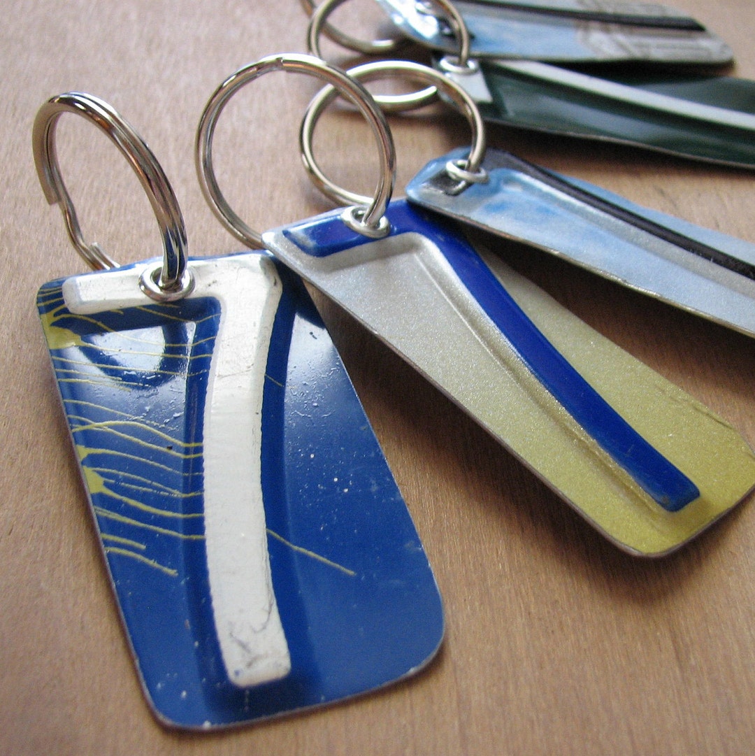 Number Seven License Tag Keychains - Etsy
