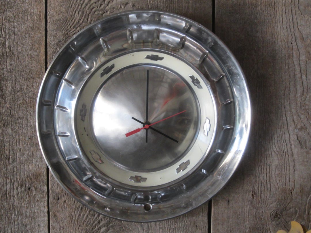 1955 Chevrolet Hubcap Clock Item No. 2832 - Etsy