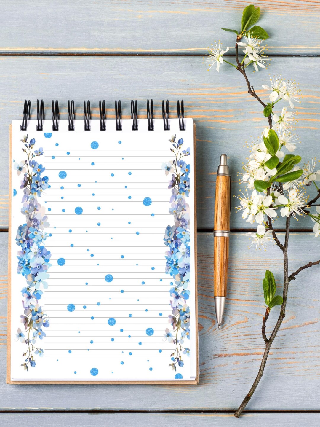 Instant Download Flower Writing Paper - Etsy