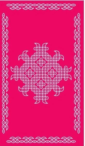 Kolam Backdrop Pink Color Ethnic Backdrop Indian Backdrop Fabric Kolam ...