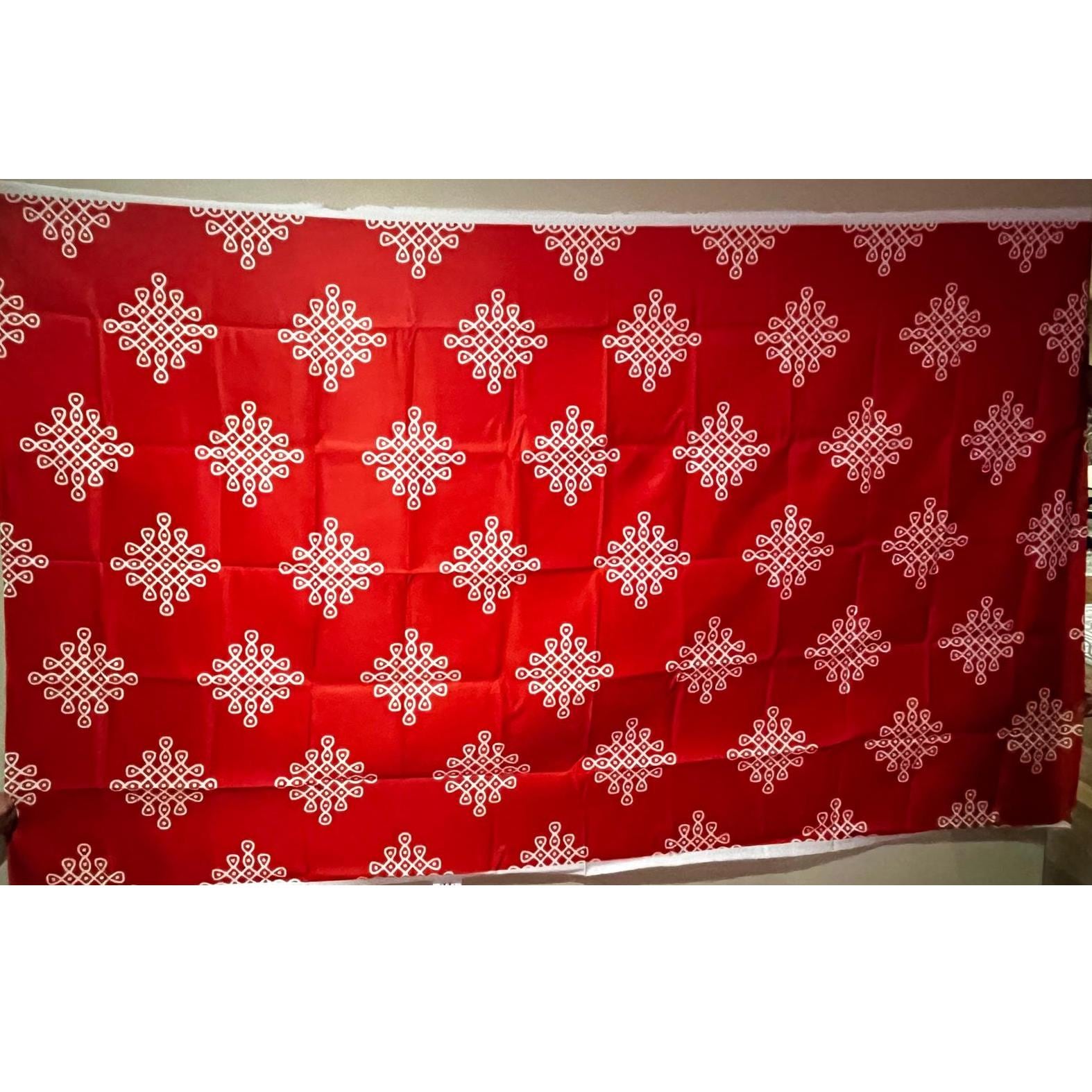 Kolam Backdrop Red Color Ethnic Backdrop Indian Backdrop Fabric - Etsy