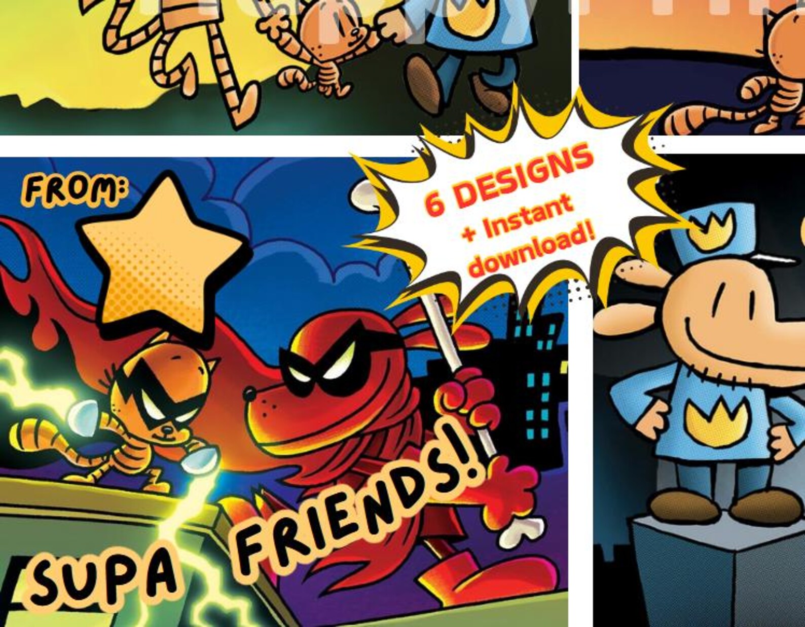 Printable Dog Man Valentine’s Day Cards for Kids – Fun Comic Book ...