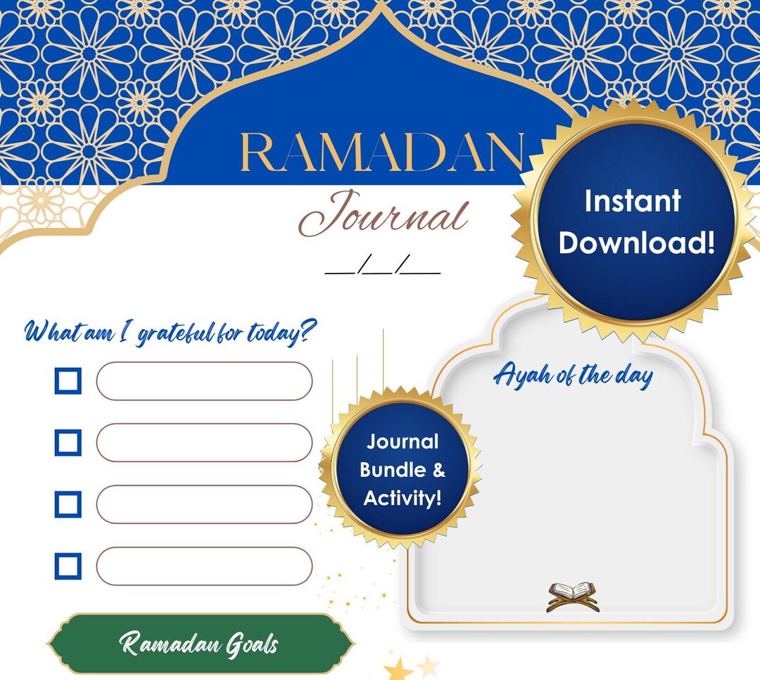 Ramadan Journal Bundle and Good Deeds Activity – Tracker & Reflection ...