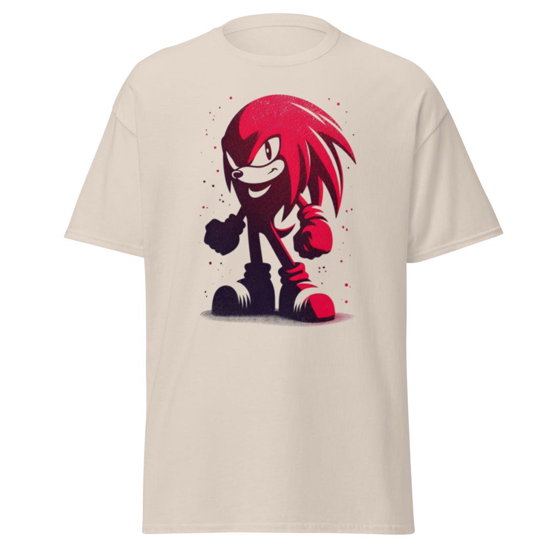 Knuckles T-shirt Sonic the Hedgehog Silhouette Stamp - Etsy