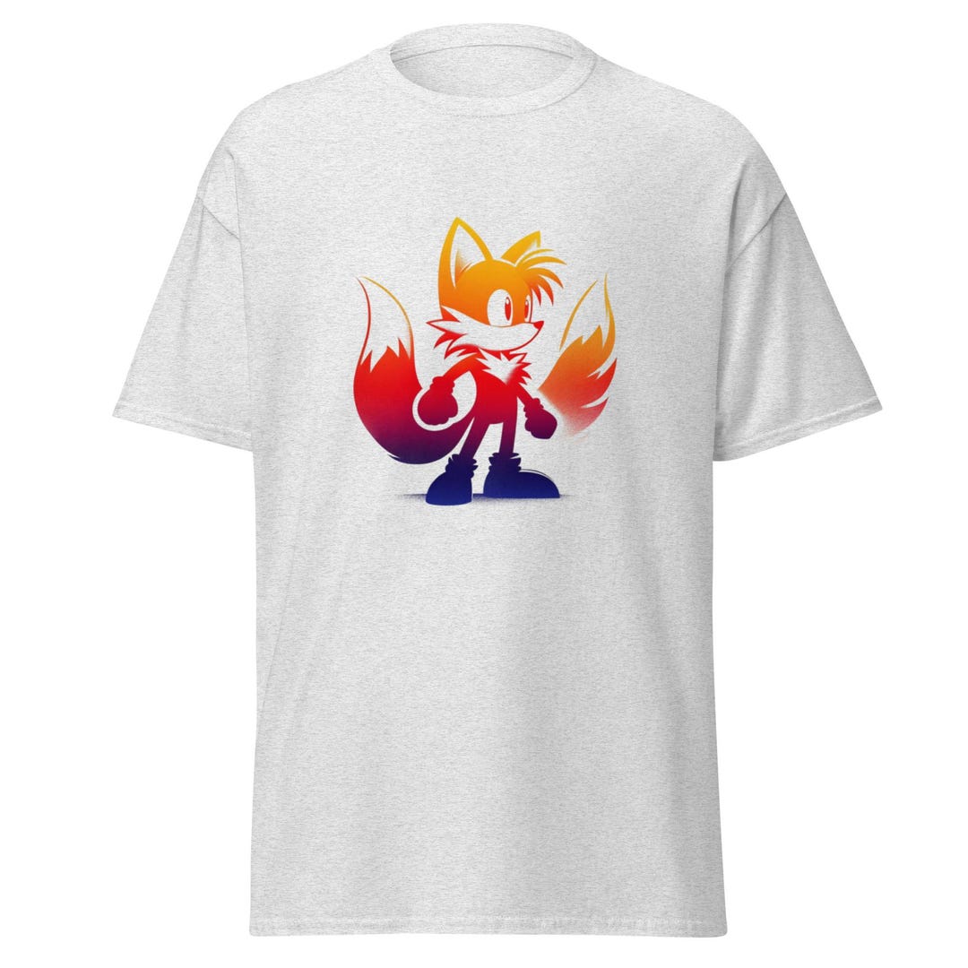 Tails T-shirt Sonic the Hedgehog Silhouette Stamp - Etsy