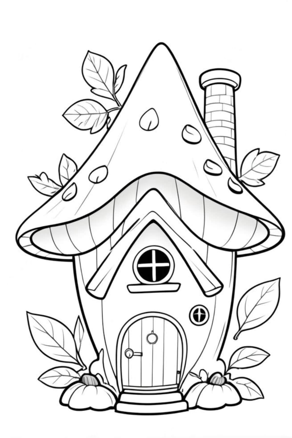 16 Fairy House Coloring Pages for Kids: Amazing Coloring Pages. Fairy ...