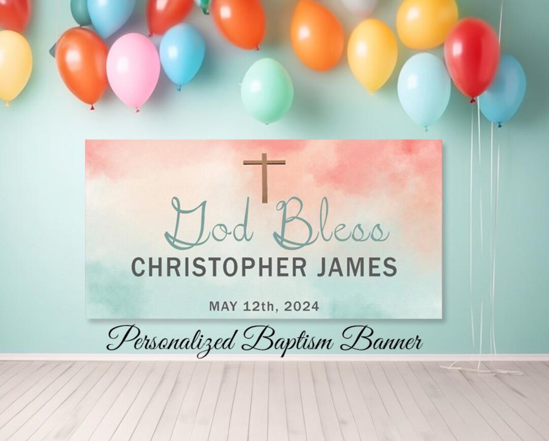 Baptism Banner, Communion Banner, Religious Banner, Communion Backdrop ...