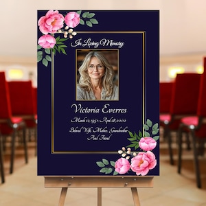 In Loving Memory Of, Funeral Memory Sign, Funeral Signage, in Memory Of ...