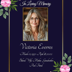 In Loving Memory Of, Funeral Memory Sign, Funeral Signage, in Memory Of ...