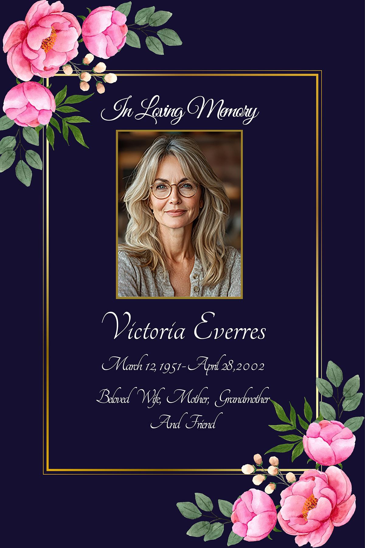 In Loving Memory Of, Funeral Memory Sign, Funeral Signage, in Memory Of ...