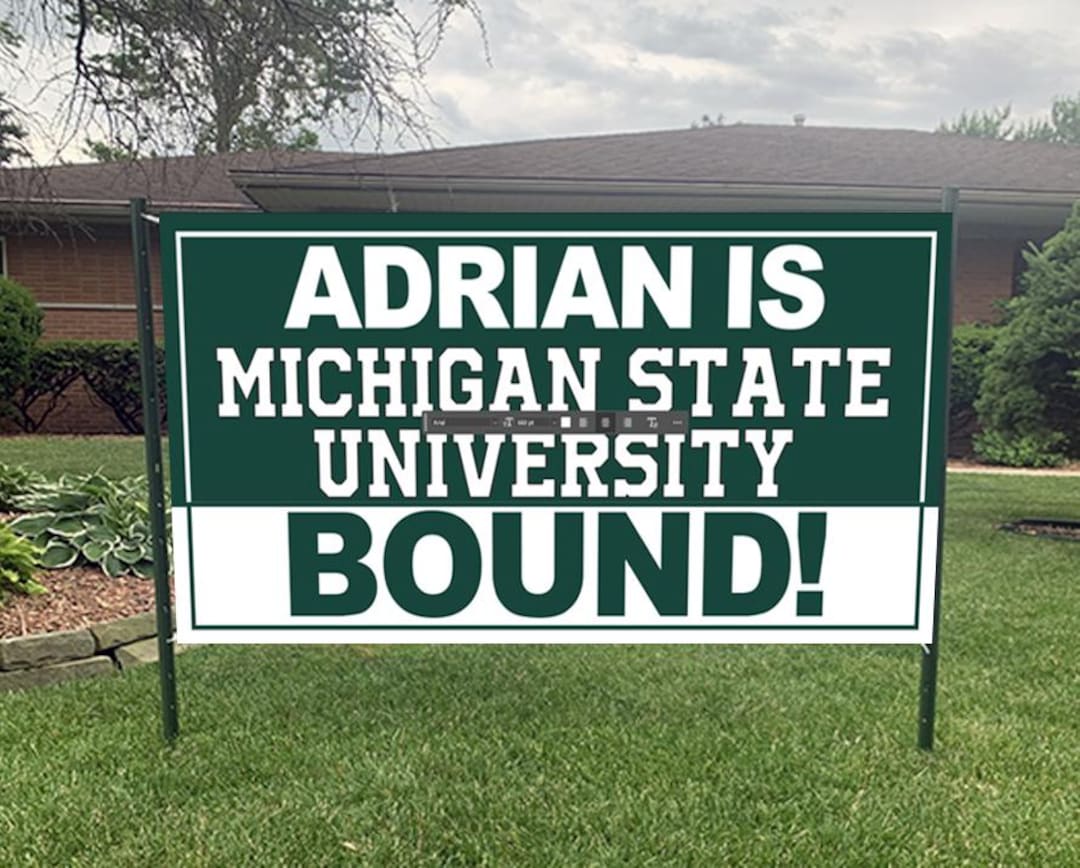 Spartans, MSU, MSU Spartans Banner, Graduation Banner, Michigan State ...