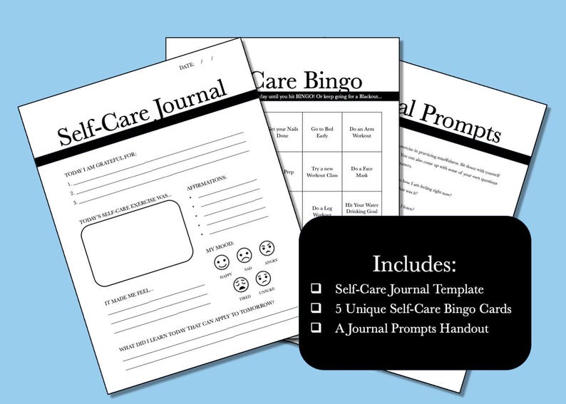 Self-care Templates Bundle - Etsy