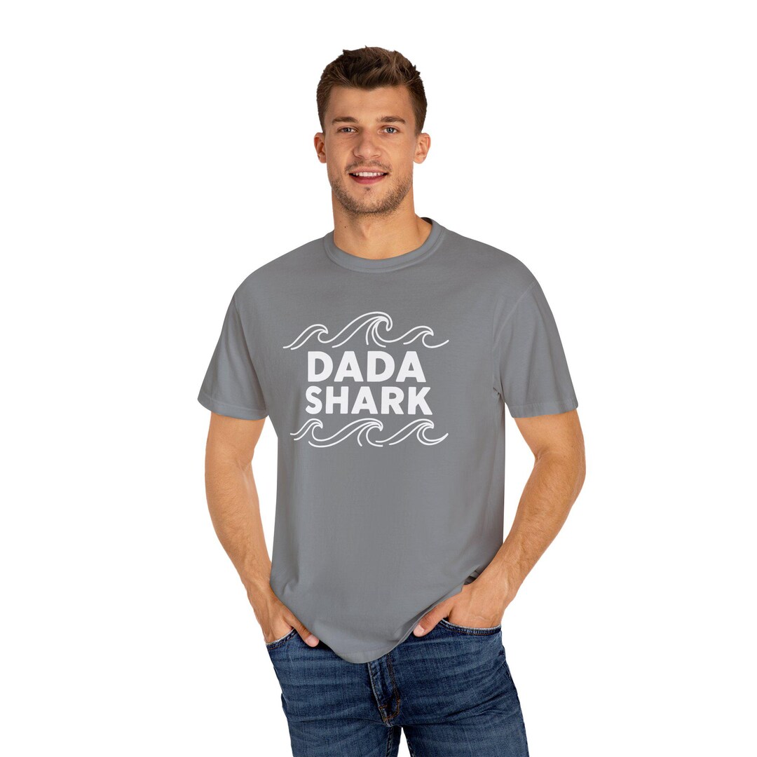 Dada Shark Unisex Garment-dyed T-shirt, Casual Tee for Ocean Lovers ...