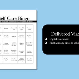 Self-care Bingo 5 Pack - Etsy