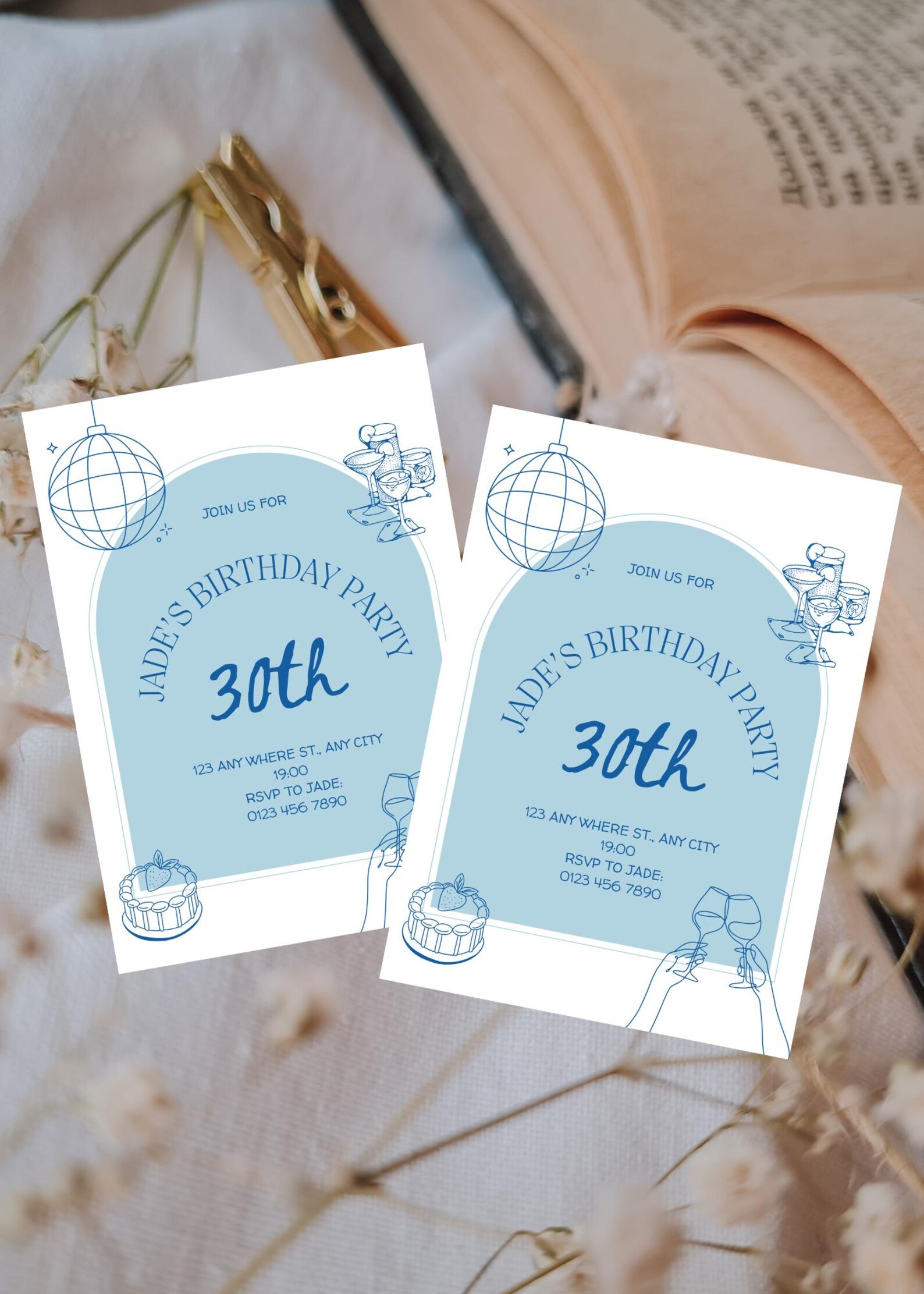 Editable Birthday Invitation Template Digital Download Canva Editable ...