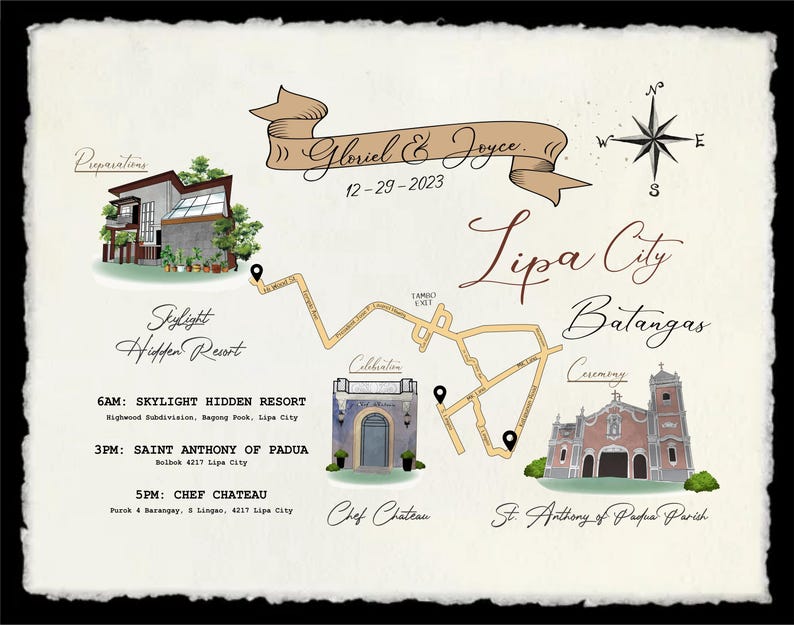 Customized Wedding Map, Event Map - Etsy