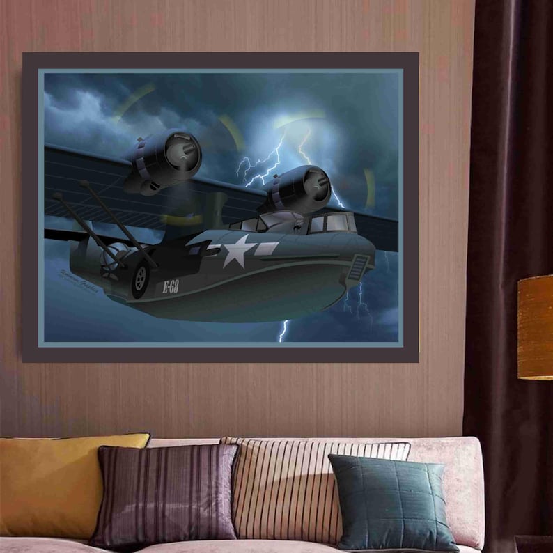 US Navy PBY Catalina, Black Cat Seaplane - Etsy