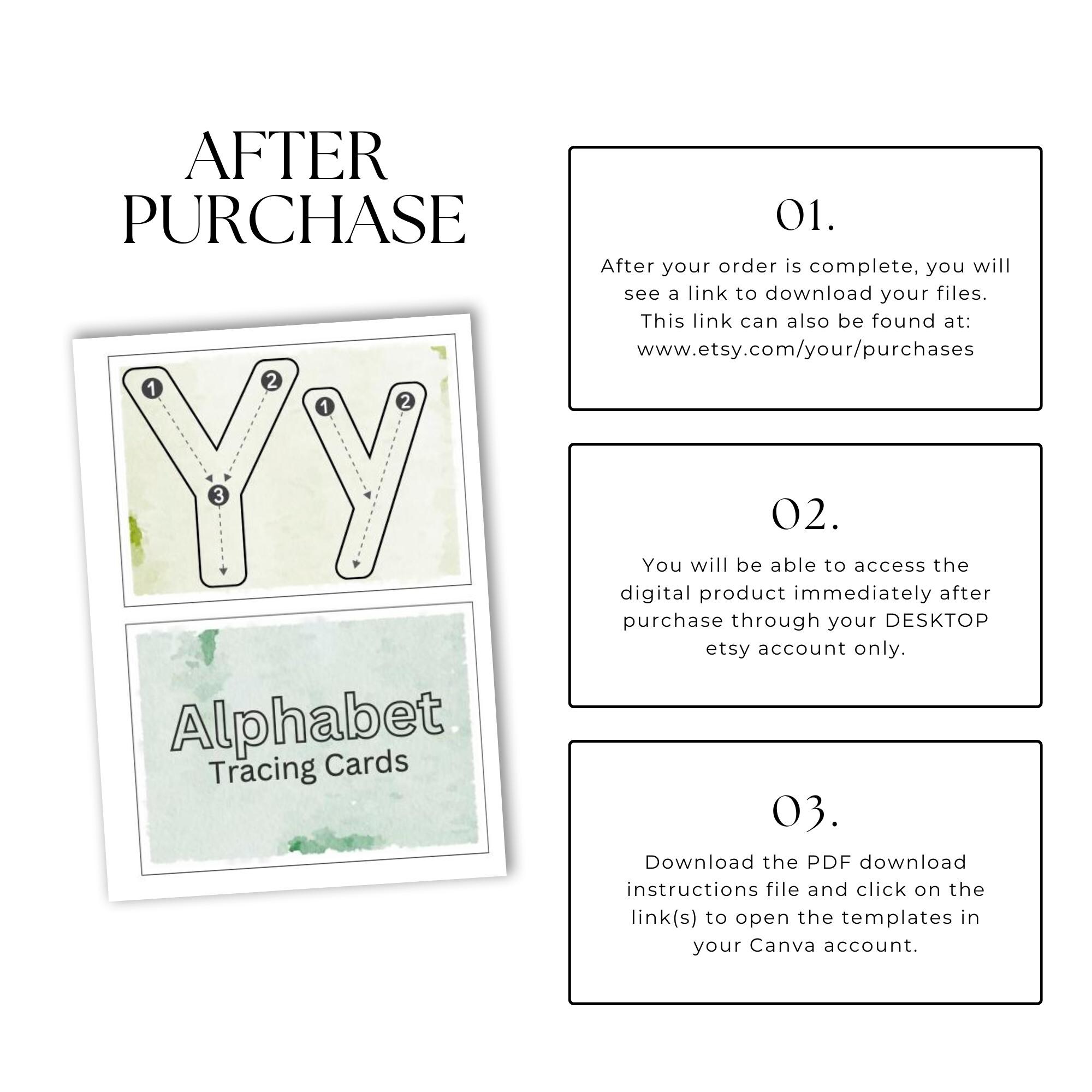 Alphabet Tracing Cards for Kids, Printable Educational Resource ...