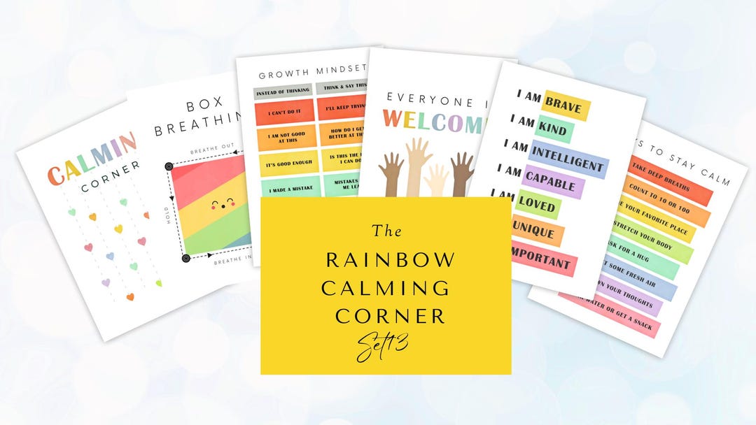 Kids Calming Corner Poster Printable, Classroom Decor, Wall Art ...