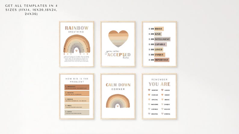 Kids Calming Corner Poster Printable, Classroom Wall Art, Sensory ...