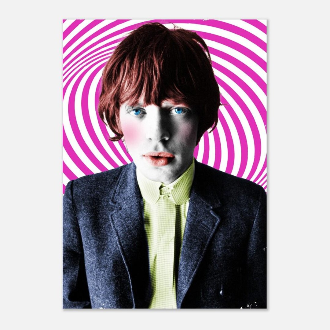 Mick Jagger Print, Rolling Stones, Pop Art Print, Blue and Gold, Boho ...