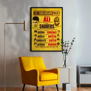 Ali Vs Shavers Boxing Poster: 1977 Heavyweight Championship - Etsy