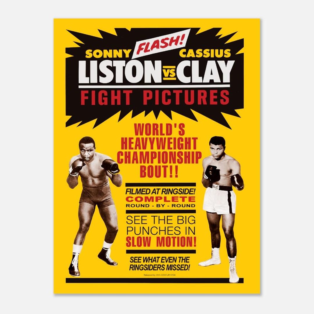 Sonny Liston Vs Muhammad Ali Boxing Poster: World Heavyweight ...