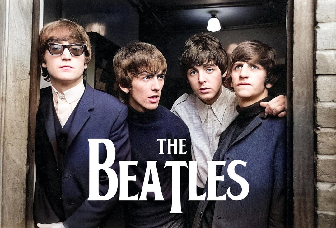 The Beatles Rubber Soul Era 1965. Print Digitally Colourised and ...