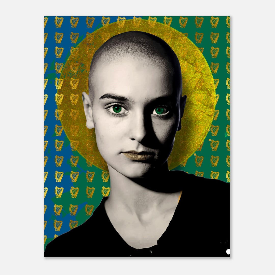 Sinead O'connor, Pop Street Art Print, Wall Art, Boho Classic Semi ...