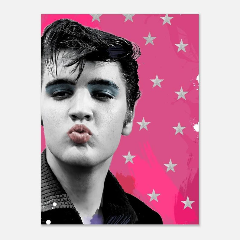 Elvis Presley, 50's Pop Art Print, Boho Art Semi-glossy Paper Poster - Etsy
