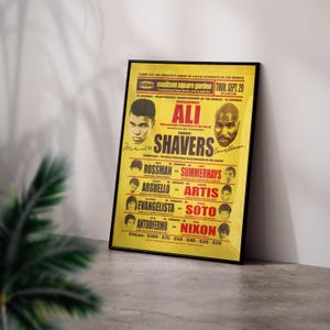 Ali Vs Shavers Boxing Poster: 1977 Heavyweight Championship - Etsy
