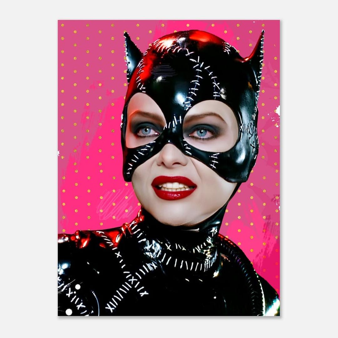 Catwoman Print, Selina Kyle, Michelle Pfeiffer, Modern Street Pop Art ...