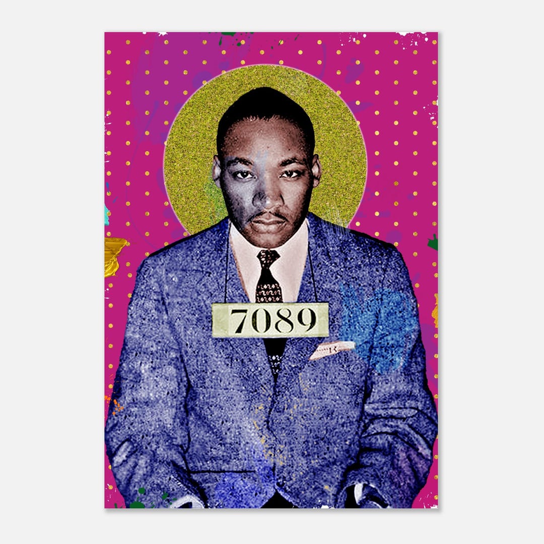 Martin Luther King Print, American Activist, Pop Street Art, Boho ...