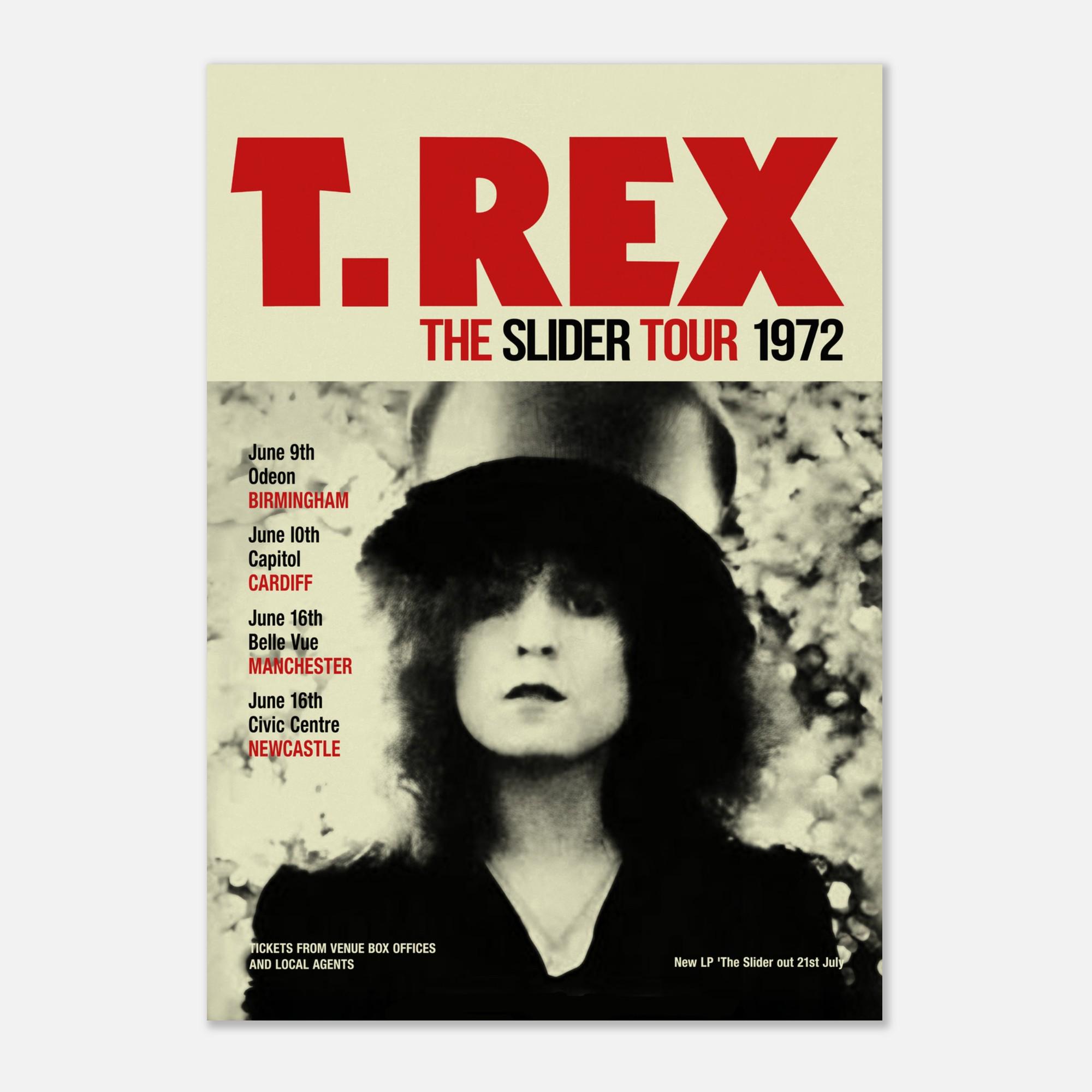 T. Rex 'the Slider' 1972 Tour Poster: Marc Bolan, Boho Wall Art - Etsy