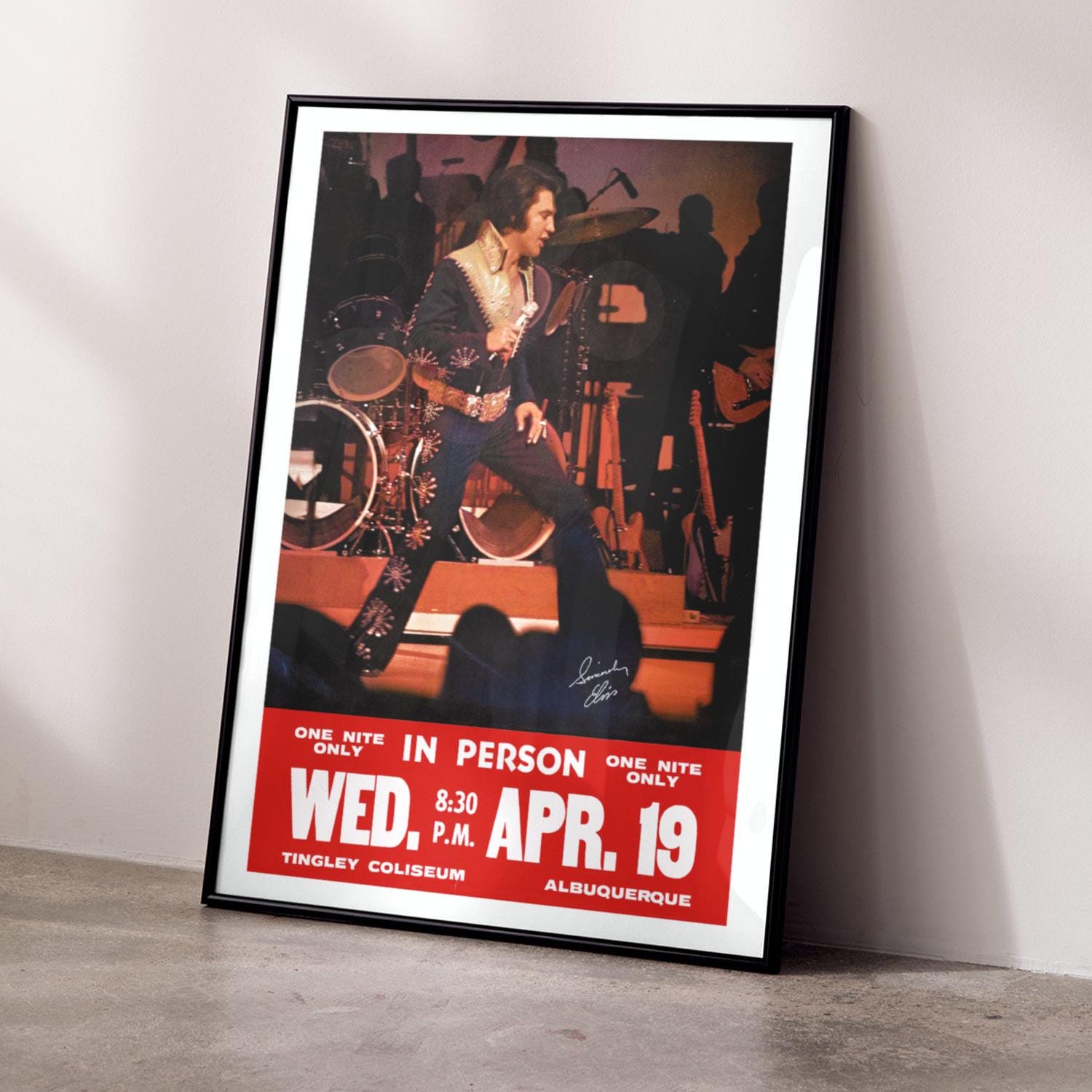 Elvis Presley Poster, 1972 Albuquerque, Concert, Tingley Coliseum ...